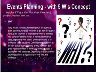 Event Management- Introduction, types, 5Cs and 5Ws | PPTX