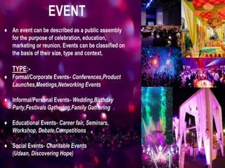 Event Management- Introduction, types, 5Cs and 5Ws | PPTX