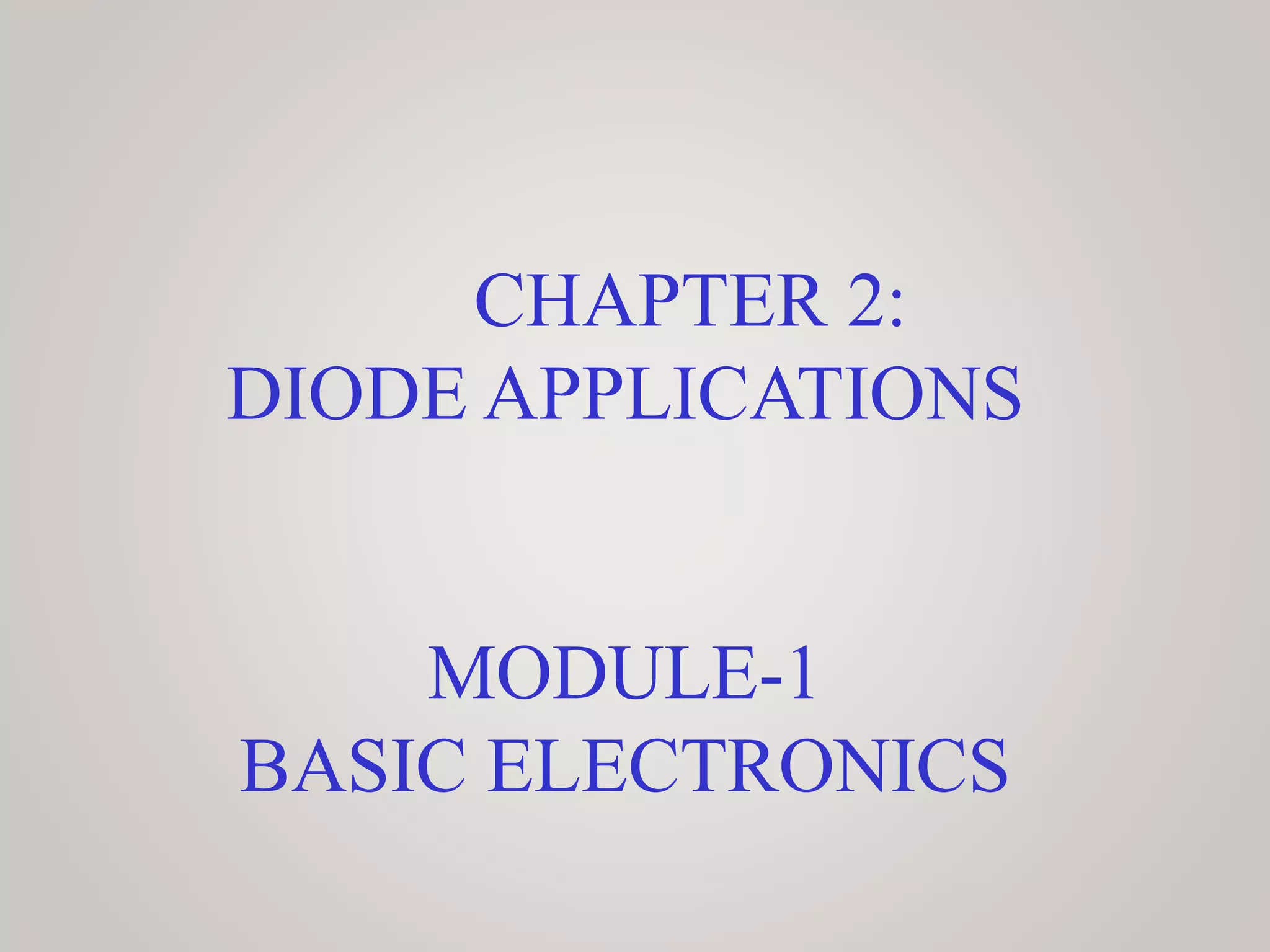 JUNCTION DIODE APPLICATIONS | PPTX