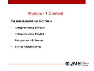Entrepreneurial Ecosystem for students of MBA | PPTX