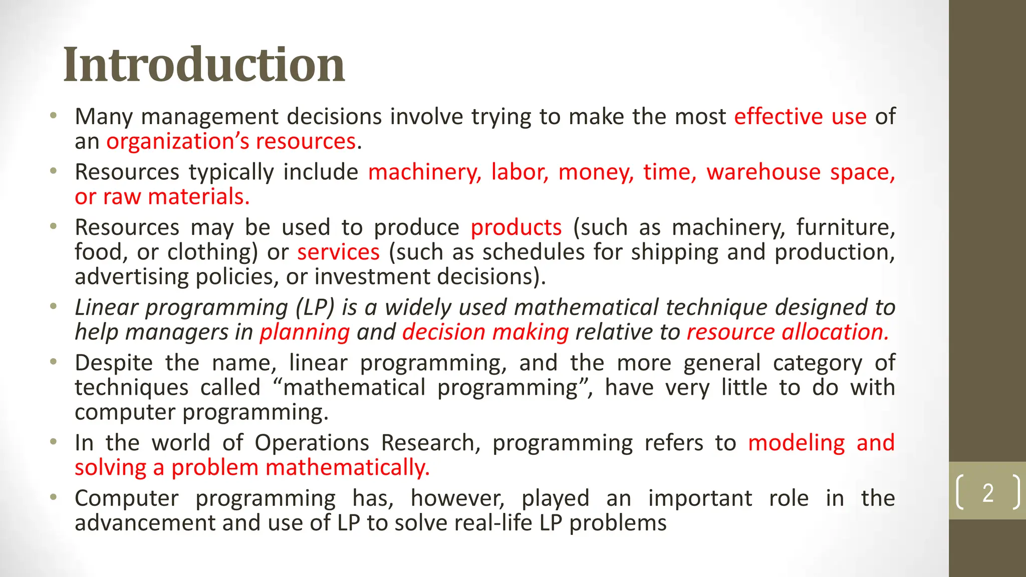 Operations Research- LPP formulation with examples | PPT