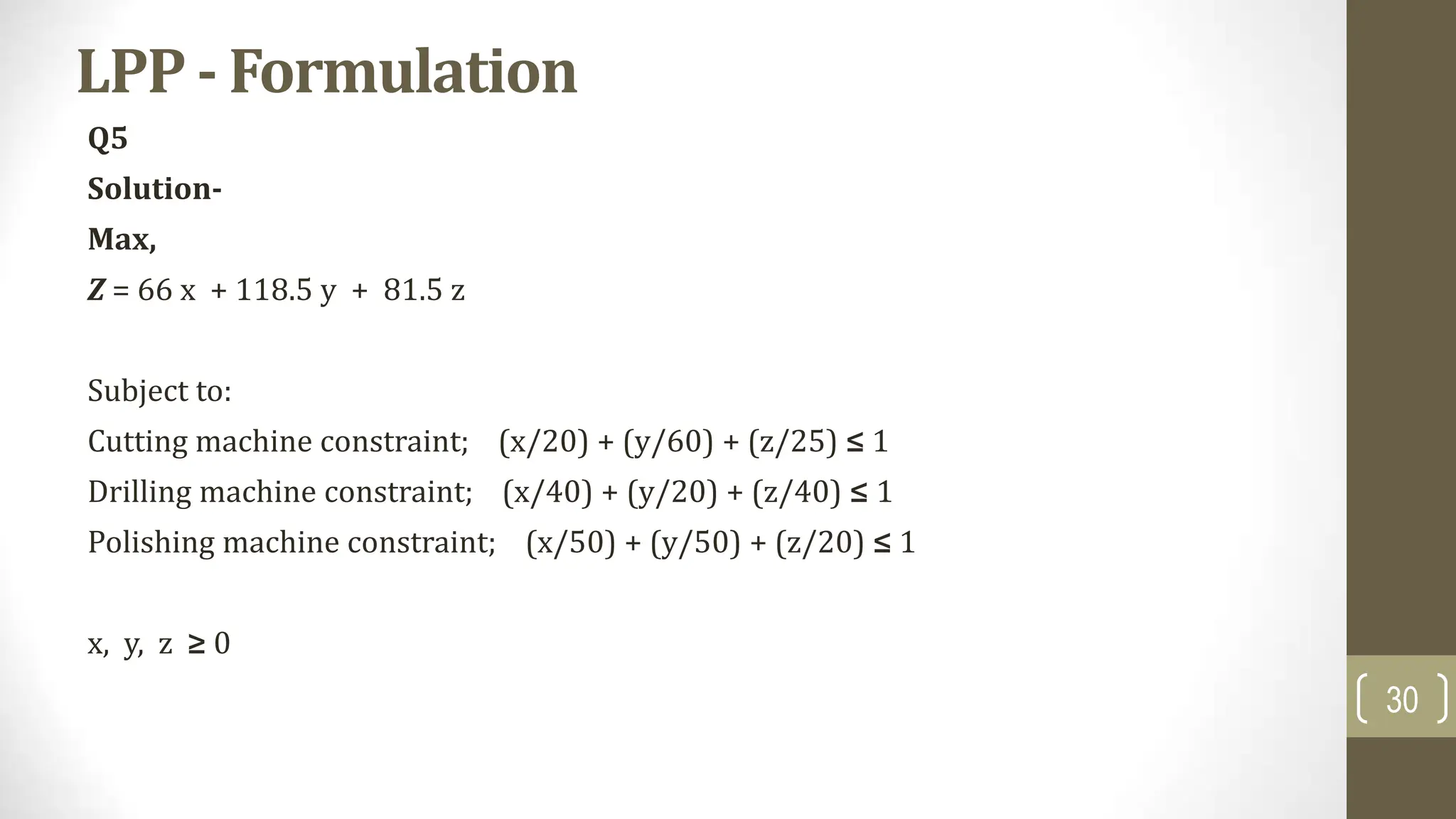 Operations Research- LPP formulation with examples | PPT