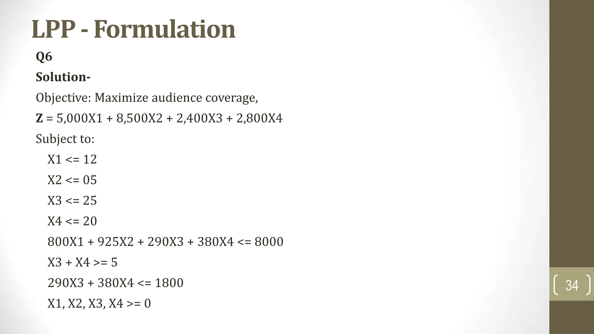 Operations Research- LPP formulation with examples | PPT