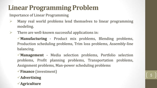 Operations Research- LPP formulation with examples | PPT