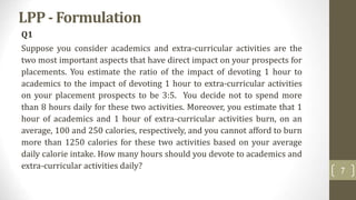 Operations Research- LPP formulation with examples | PPT