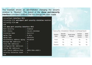 CCNA-2 SRWE Mod-11 Switch Security Configuration | PDF | Computer Networking | Computing
