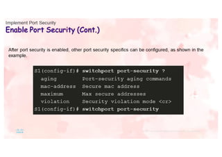 CCNA-2 SRWE Mod-11 Switch Security Configuration | PDF | Computer Networking | Computing