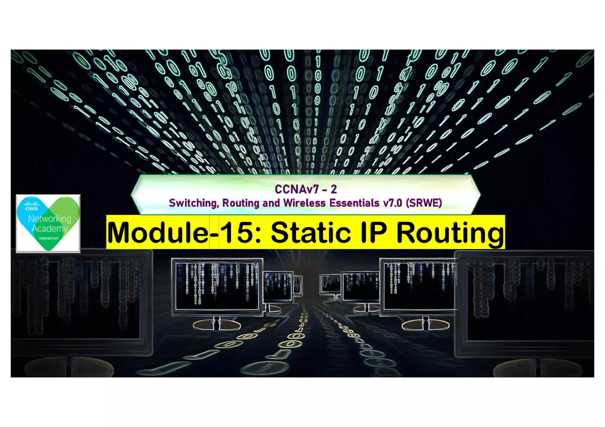 CCNA-2 SRWE Mod-15 Static IP Routing | PDF