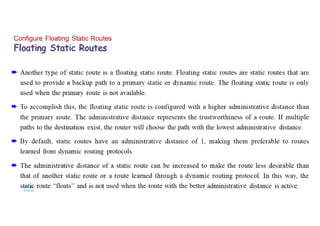 CCNA-2 SRWE Mod-15 Static IP Routing | PDF