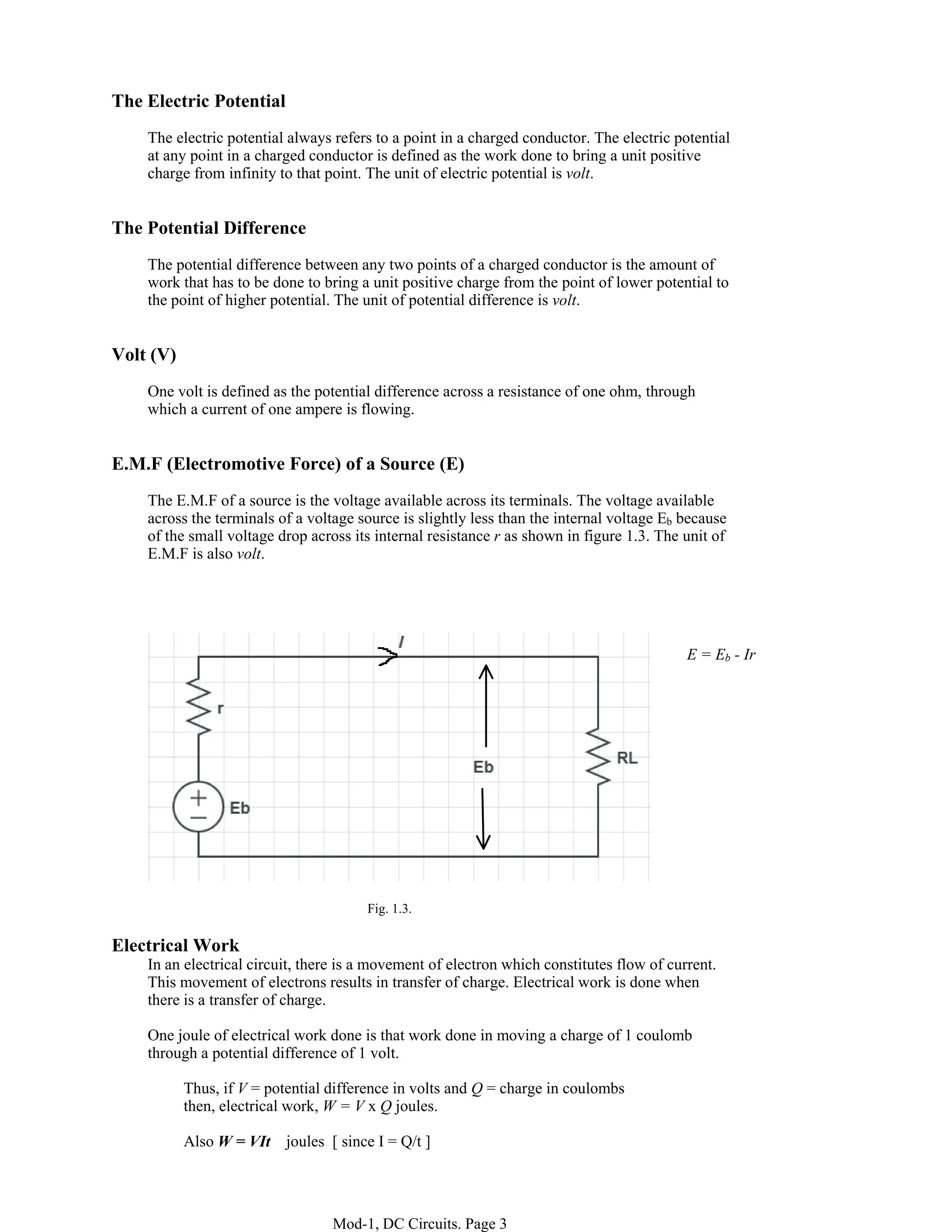 Mod-1, DC Circuits.pdf electrical engineering | PDF