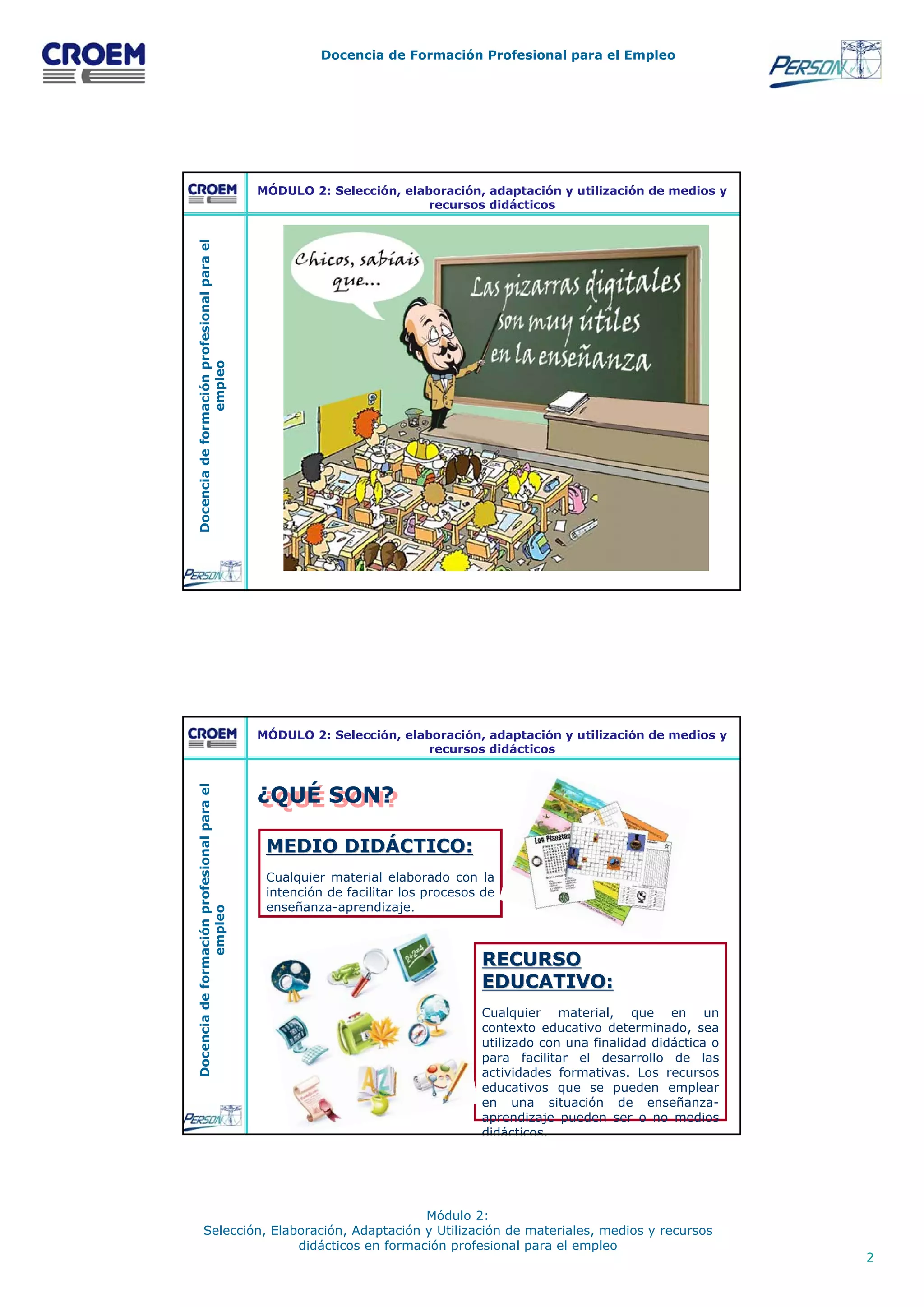 Mod 2-seleccion-elaboracion-de-materiales-medios-y-recursos-didácticos | PDF