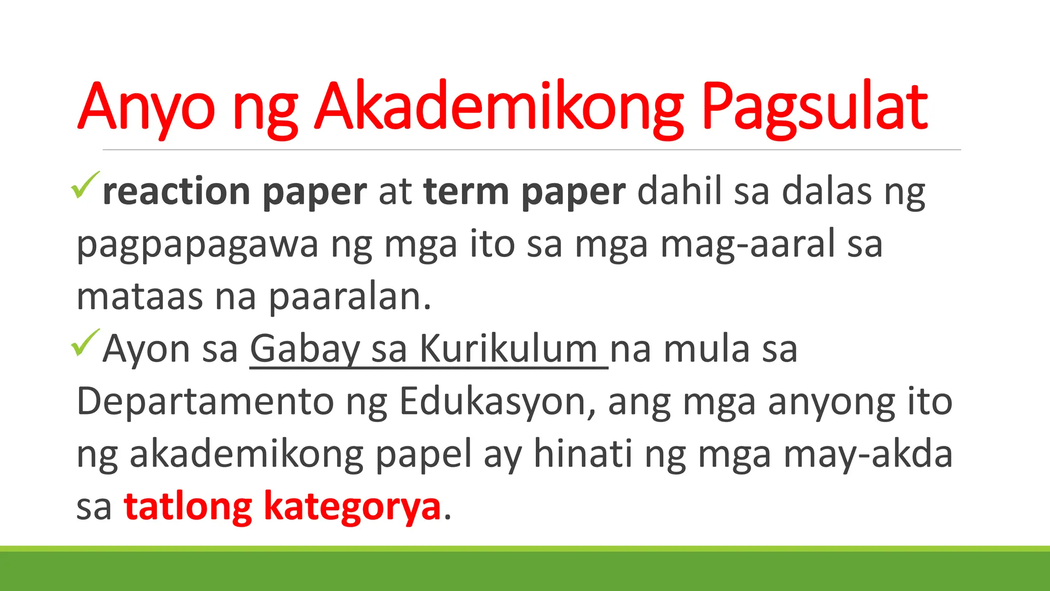 Mod. 1 - Akademikong Sulatin.pptx Pagsulat ng Filipino sa Piling Larang - Quarter 1 | PPTX