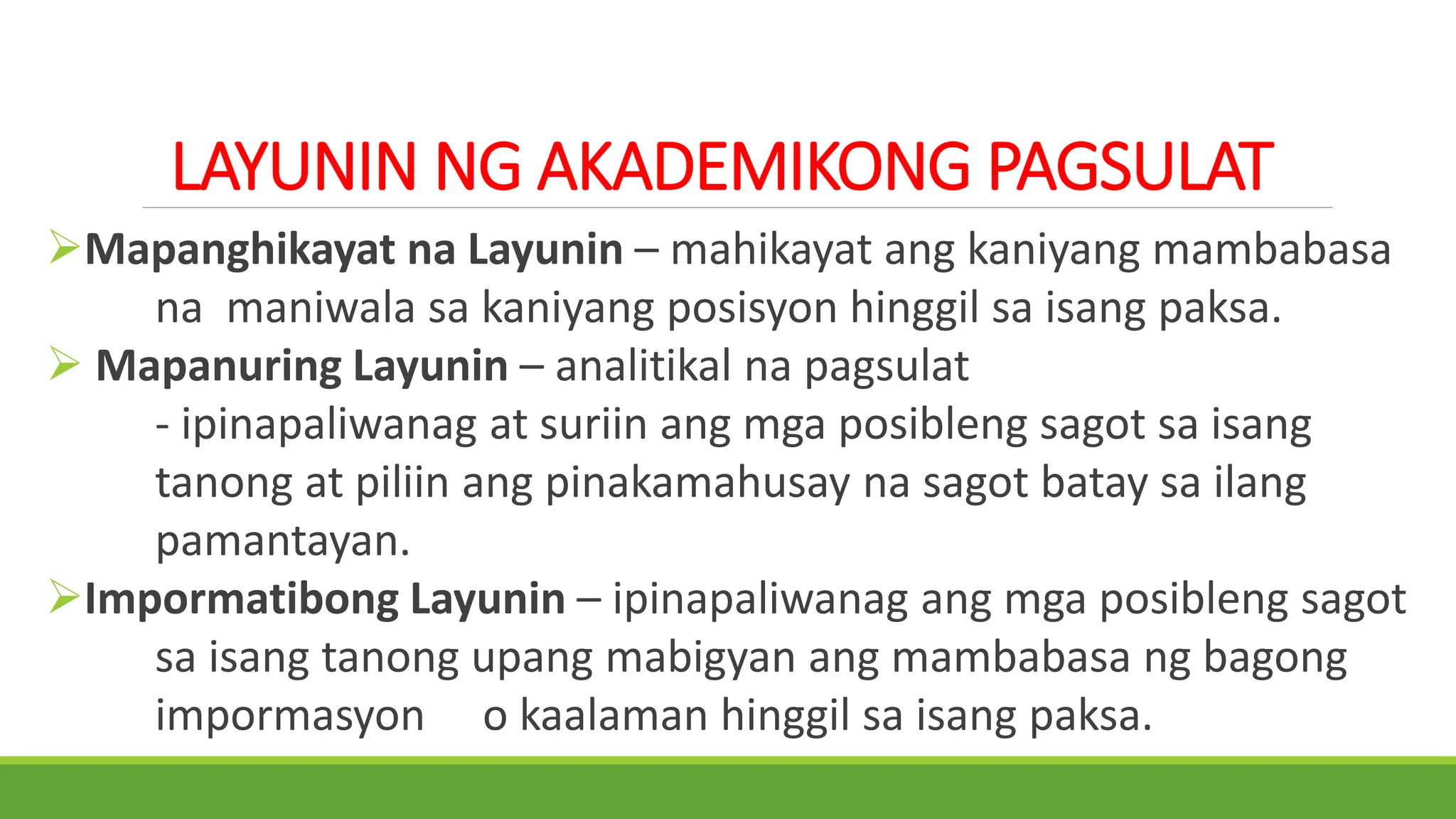 Mod. 1 - Akademikong Sulatin.pptx Pagsulat ng Filipino sa Piling Larang ...