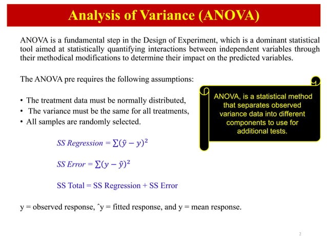 Analysis of Variance | PPT