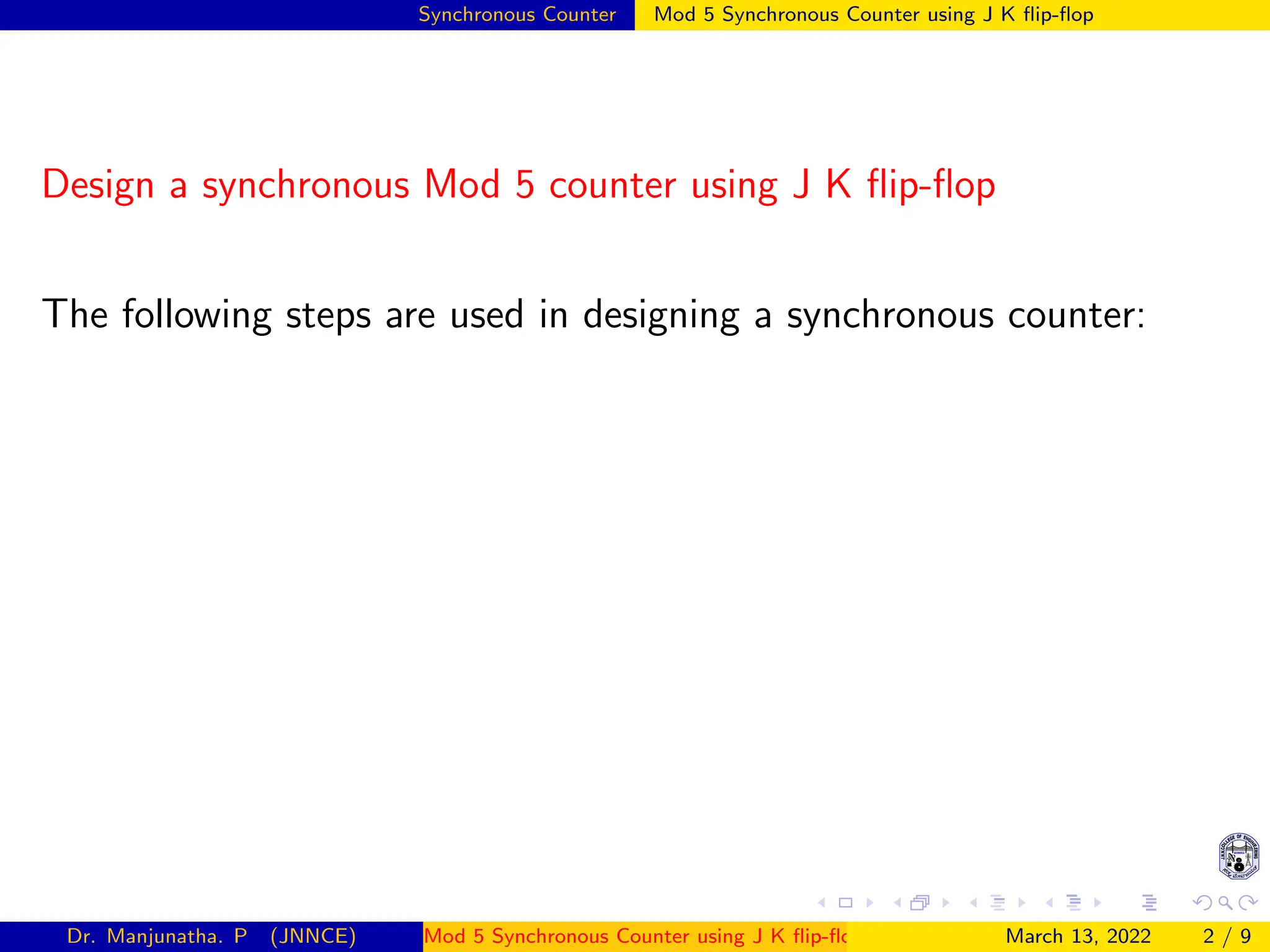 Mod-5-synchronous-counter-using-J-K flip-flop.pdf | Programming ...