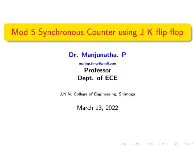 Mod-5-synchronous-counter-using-J-K flip-flop.pdf | Programming Languages | Computing
