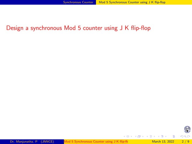 Mod-5-synchronous-counter-using-J-K flip-flop.pdf | Programming ...