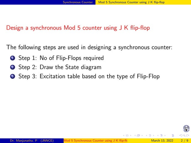 Mod-5-synchronous-counter-using-J-K flip-flop.pdf | Programming ...