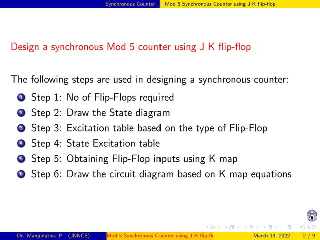 Mod-5-synchronous-counter-using-J-K flip-flop.pdf | Programming Languages | Computing