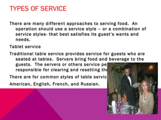 FOOD & BEVERAGE MANAGEMENT | PPT