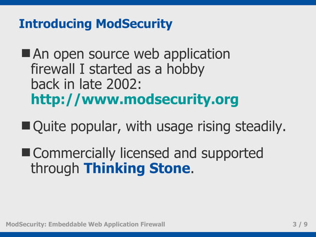 Mod Security | PPT