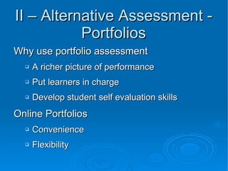 Online Assessment | PPT | Educational Assessment | Education