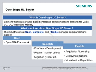 OpenScape UC Server Overview | PPT