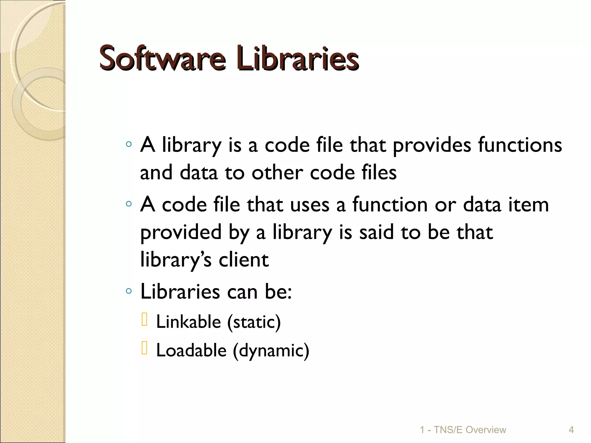 Mod01 tns e overview | PPT