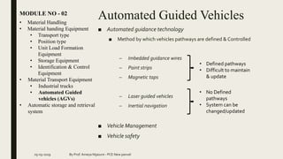 Mod 02 - material handling basics | PPTX