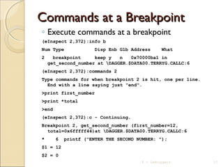 Mod04 debuggers | PPT | Operating Systems | Computer Software and ...