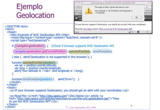 Javascript - Módulo 9: Geolocalización en HTML5, Google maps, y SVG | PDF