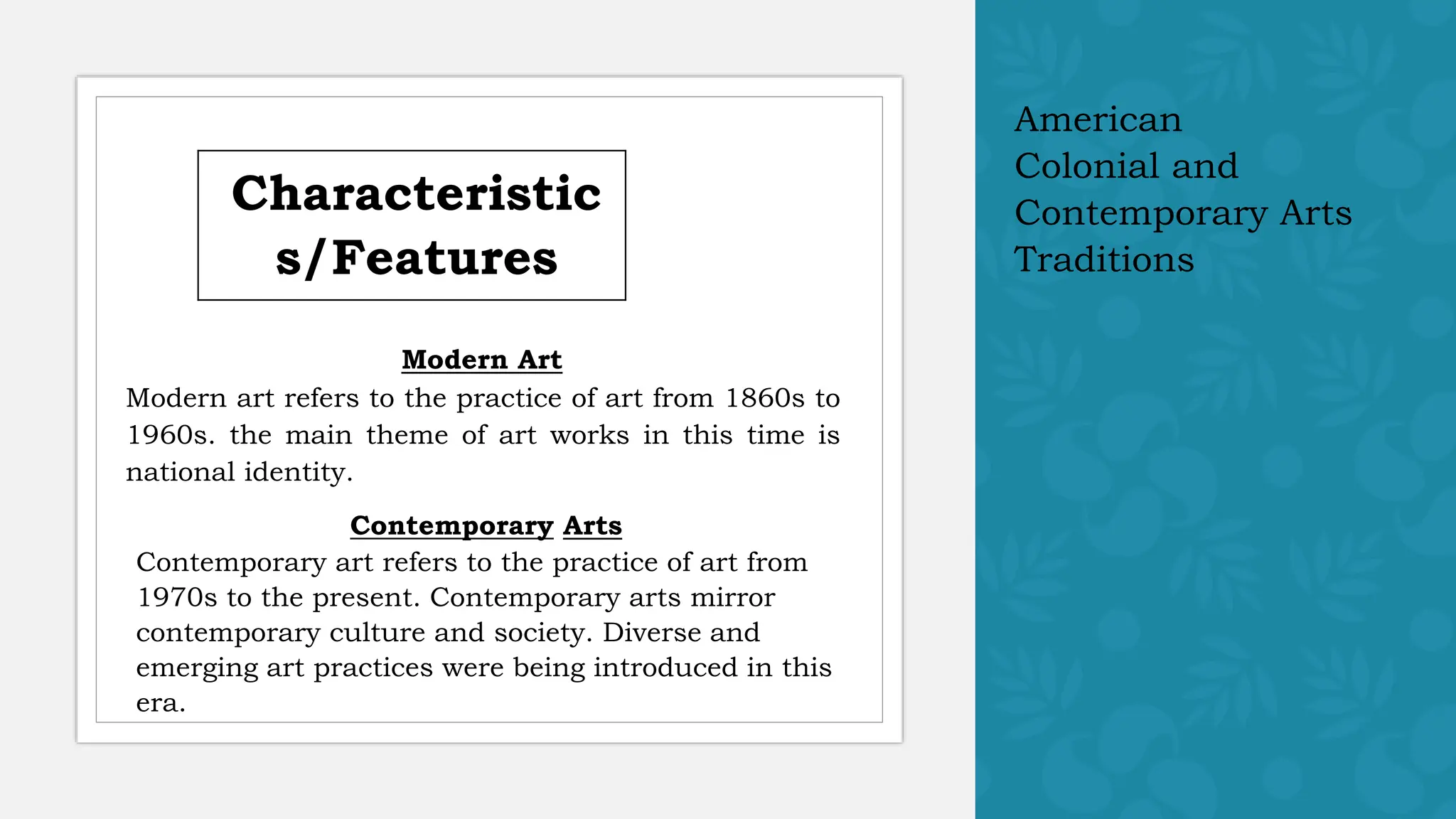 contemporary arts from the region module 1 | PPTX