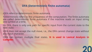 Basics of Theory of Computation, Finite Automata with Deterministic and ...