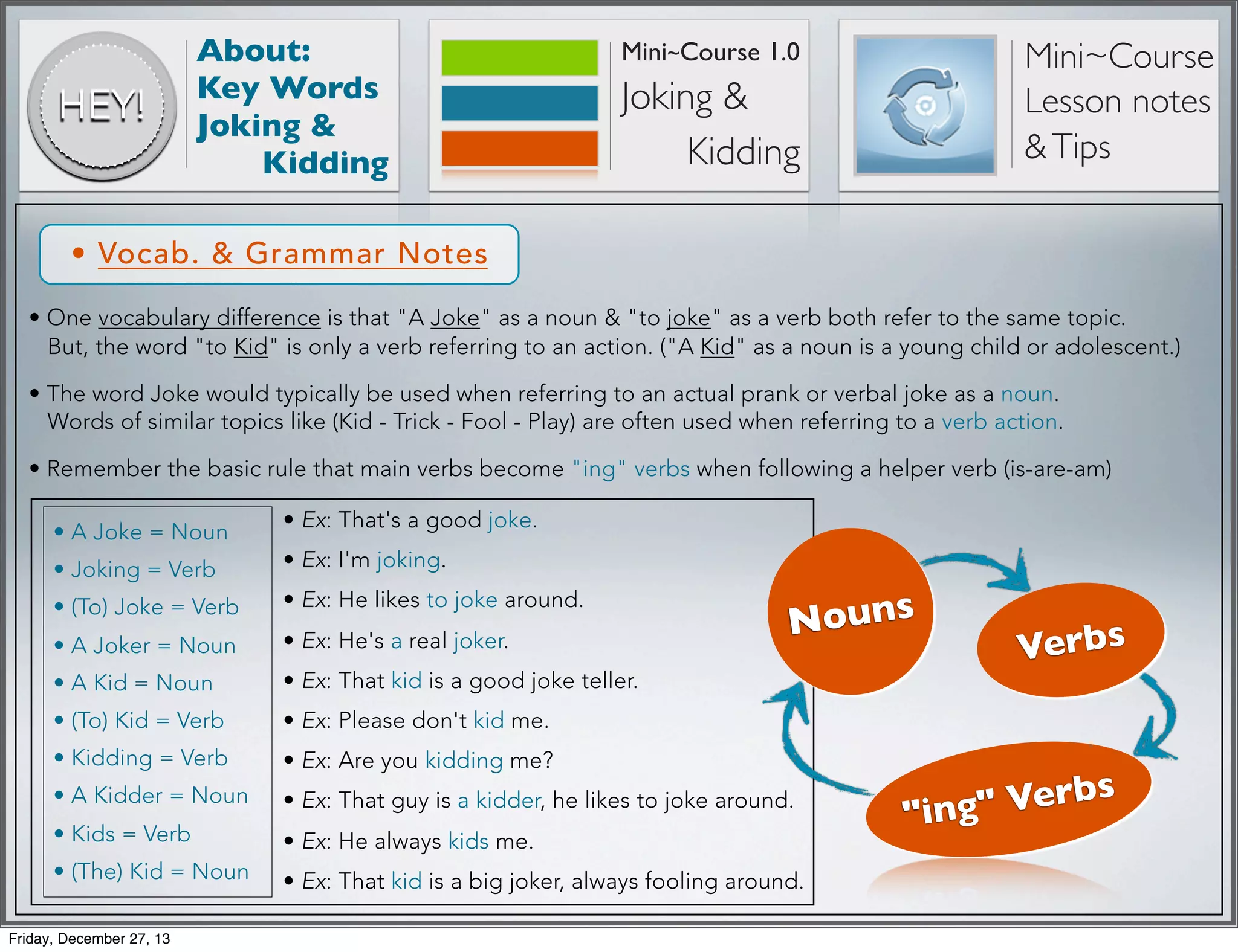 Module-1 Joking & kidding Lesson Text | PDF