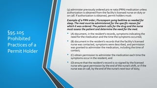 Allowable and Prohibited Practice of the Medication Aide. | PPTX