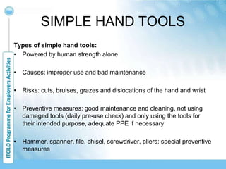 Work Equipment,Machinery and Tools Safety | PPTX