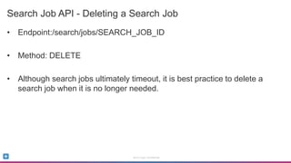 Sumo Logic Search Job API | PPTX