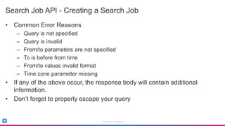 Sumo Logic Search Job API | PPTX