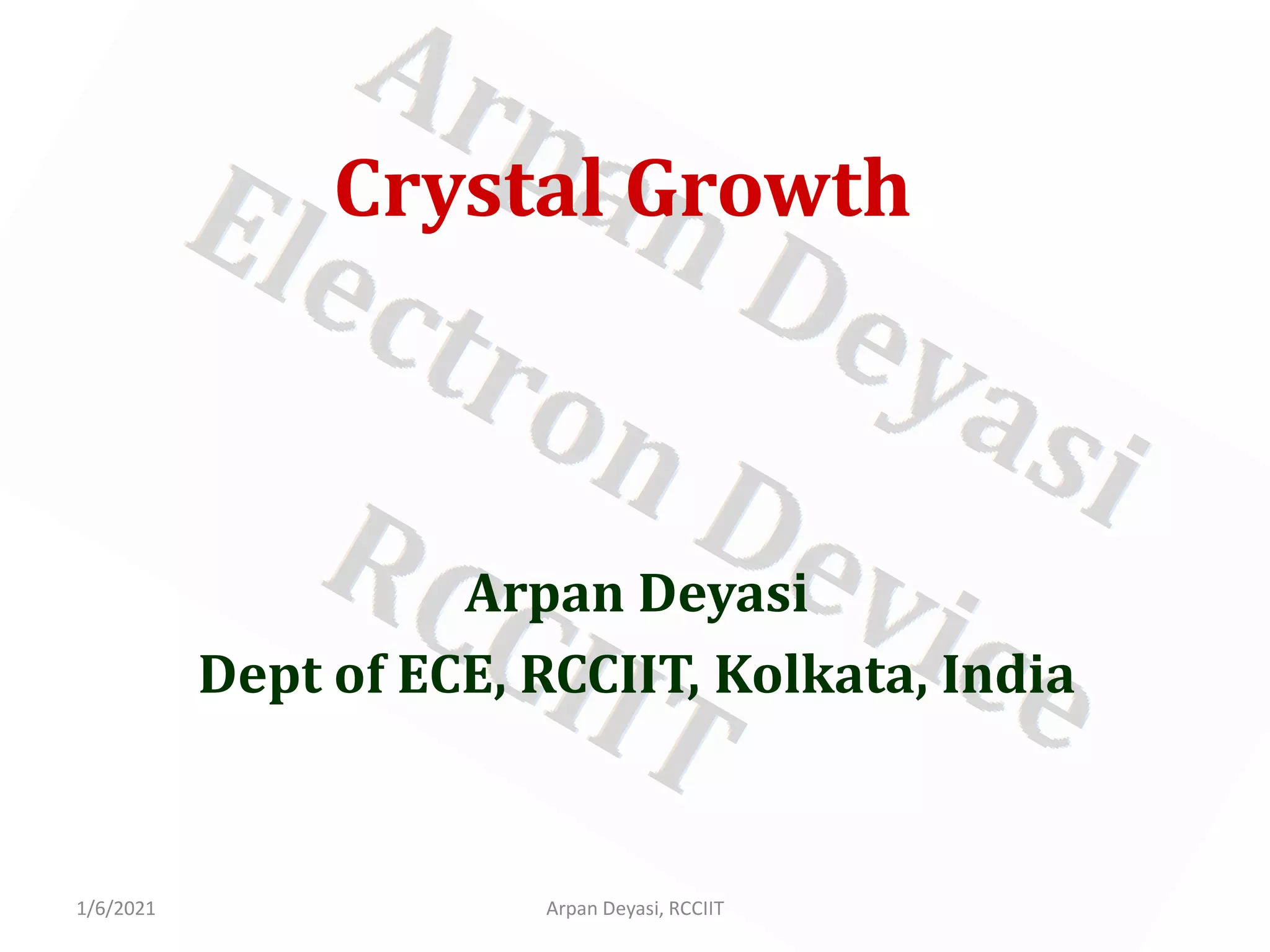 Crystal Growth | PDF
