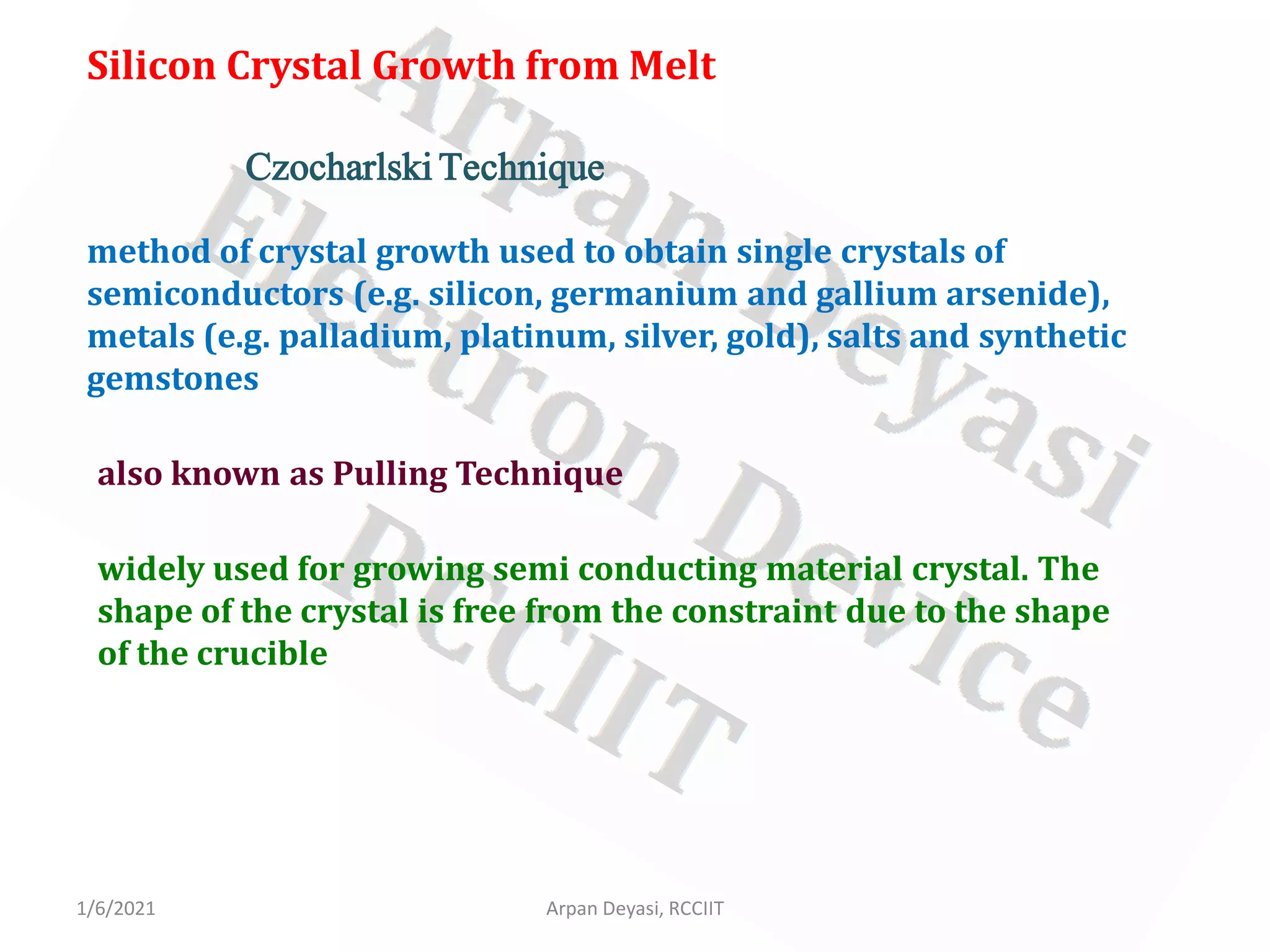 Crystal Growth | PDF