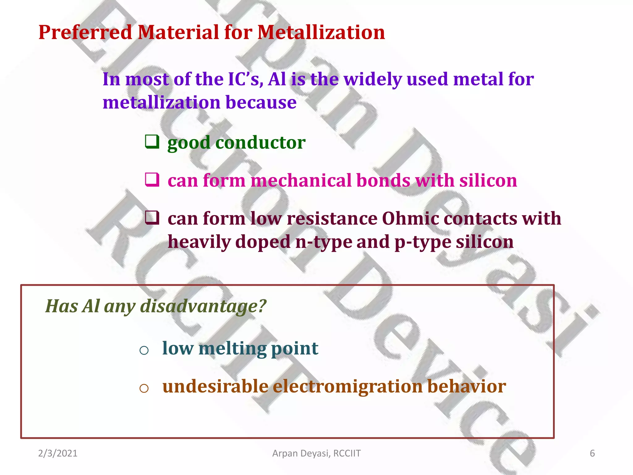 Metallization | PDF
