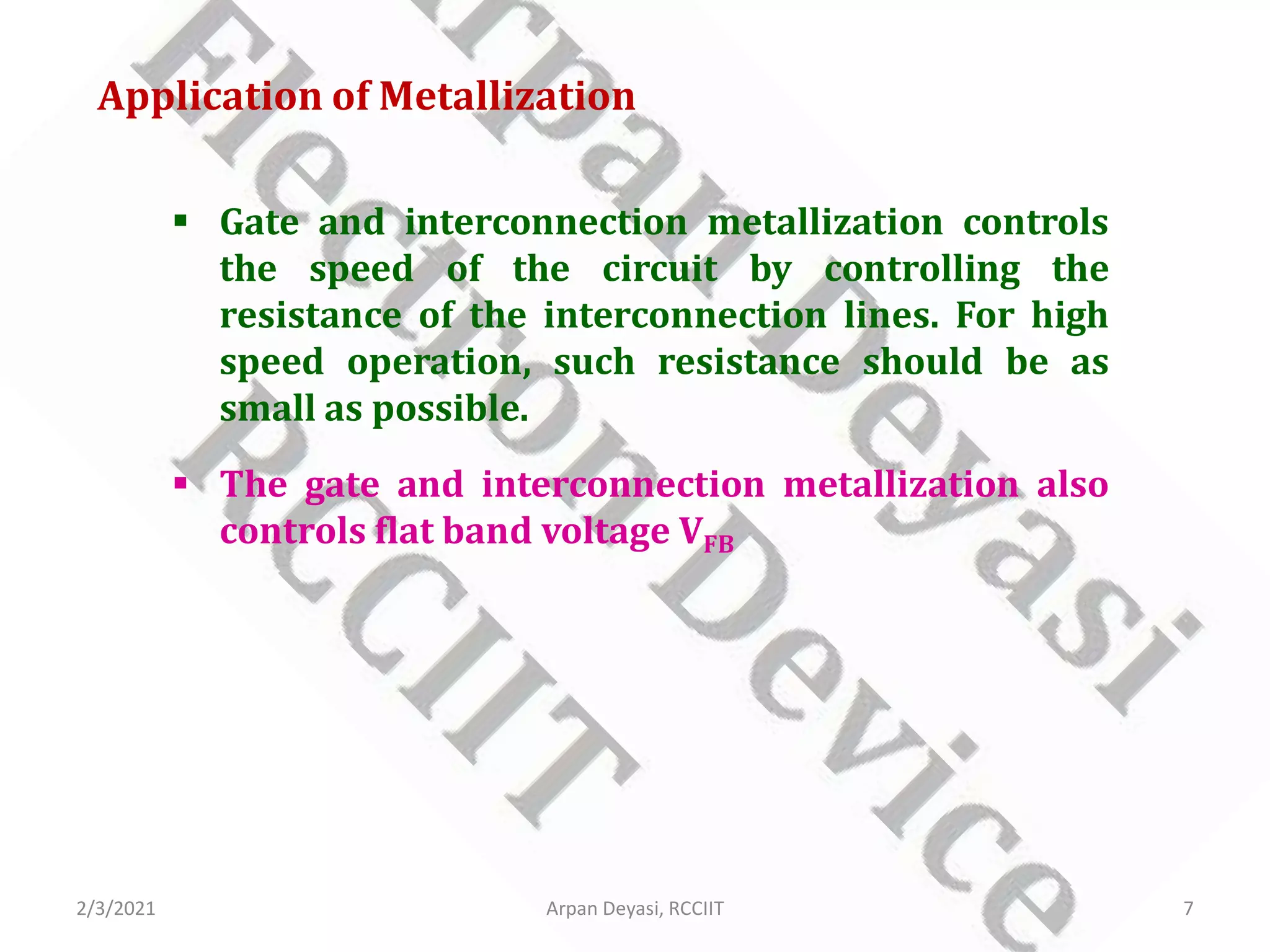 Metallization | PDF