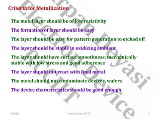 Metallization | PDF