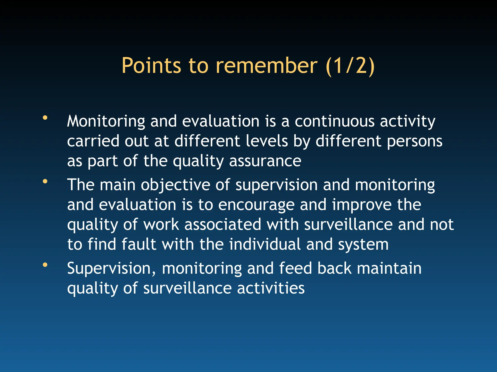 Monitoring, supervision and quality control | PPT