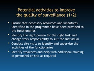 Monitoring, supervision and quality control | PPT