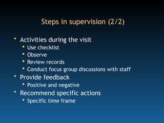 Monitoring, supervision and quality control | PPT