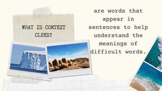 CONTEXT CLUES GRADE 8 POWERPOINT LESSON WITH SAMPLES DEPED | PPTX