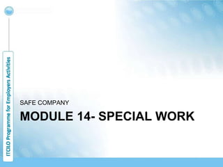 Safety For Special Work | PPTX