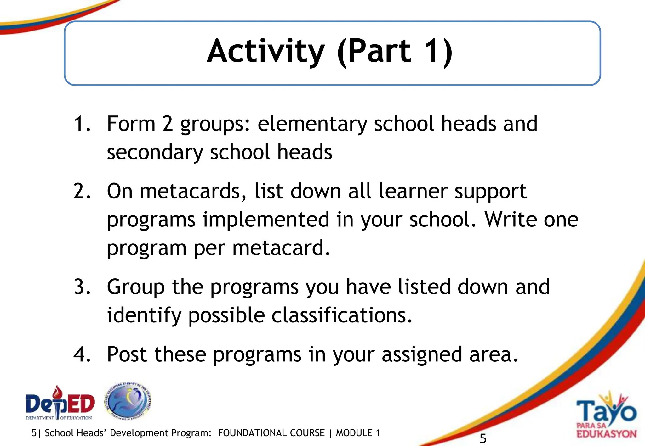 Module 1- 4 Learners' Support Program for K to 12 Learners | PPTX