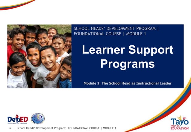 Module 1- 4 Learners' Support Program for K to 12 Learners | PPTX